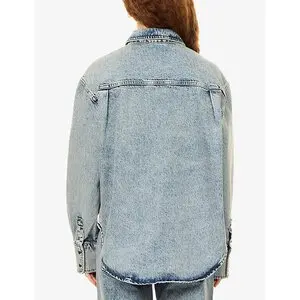 ANINE BING Samy Long-sleeve Denim Shirt