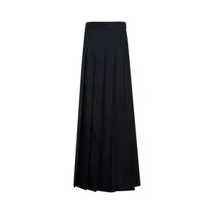 Thom Browne Trouser Length Pleated Skirt In Super 120’s Twill 'navy