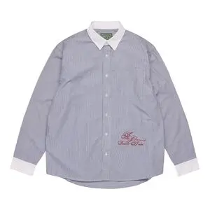 DENIM TEARS André Leon Talley Two-tone Button-up Shirt - Blue