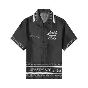 Amiri Records Short Sleeve Shirt - Black