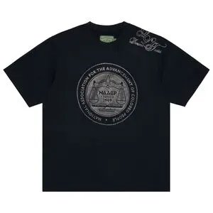 DENIM TEARS Naacp André Leon Talley Rhinestone Tee - Black