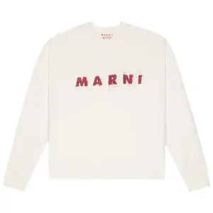 Marni Logo Sweatshirt 'natural - White