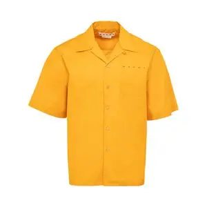 Marni Boxy Fit Logo Bowling Shirt 'light - Orange