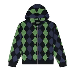 DENIM TEARS Intarsia Zip Hoodie - Green