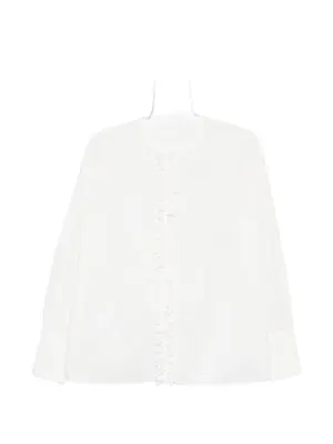 SUSANNE BOMMER Ruffled Cotton Blouse - White