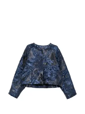 SUSANNE BOMMER Flower Crewneck Jacket - Blue