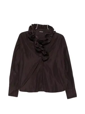 SUSANNE BOMMER Ruffled Taffetas Blouse - Red