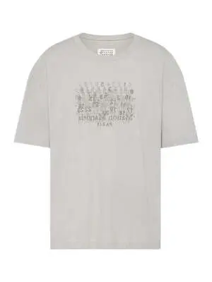 MAISON MARGIELA Graphic Cotton T-shirt - Grey
