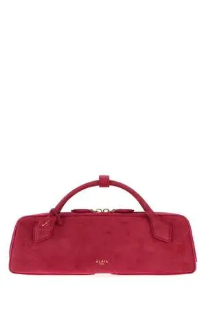Alaïa Teckel Suede Handbag - Pink