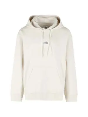 MAISON MARGIELA Logo Patch Hoodie - Ecru