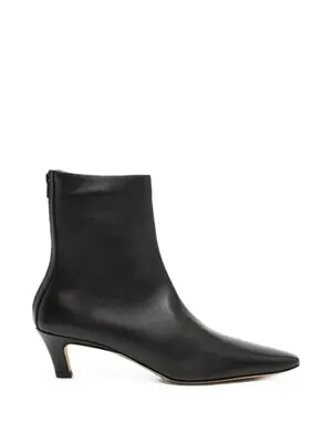 TOTEME Leather Heel Ankle Boots
