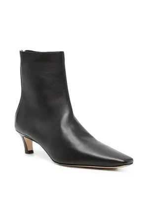 TOTEME Leather Heel Ankle Boots