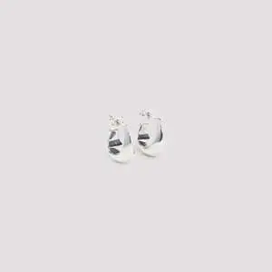 LEMAIRE Curved Mini Drop Earrings In 100% Silver