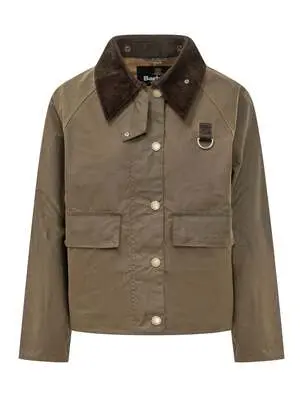 Barbour Spey Waxed Jacket With Stand Collar