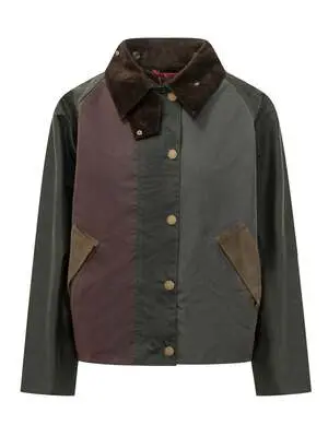 Barbour Patchwork Waxed Cotton Jacket - Sage