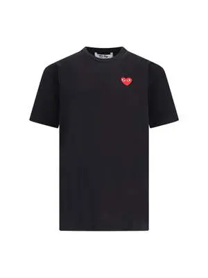 Play Comme Des Garcon 100% Cotton Graphic T-shirt - Black