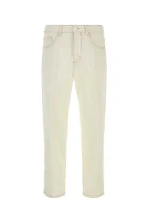 AMI Paris Cotton Denim Jeans - White