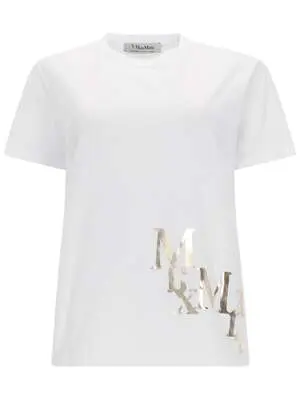 Max Mara Max Mara Cotton Logo T-Shirt White