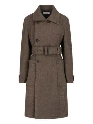 LEMAIRE Belted Wool-blend Wrap Coat