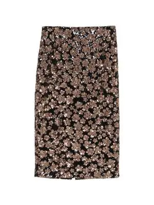 Max Mara Regular Fit Embroidered Tulle Mini Skirt