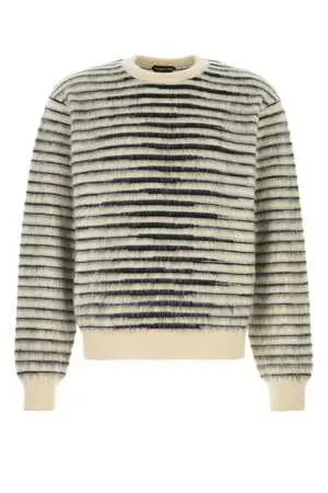 TOM FORD Embroidered Mohair-blend Sweater For - Stripped