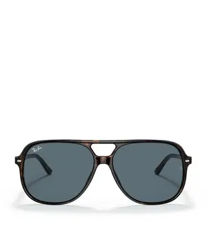 Ray-ban Tortoiseshell Bill Square Aviator Sunglasses