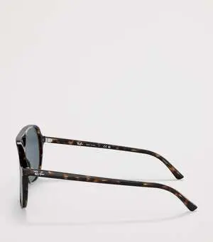 Ray-ban Tortoiseshell Bill Square Aviator Sunglasses