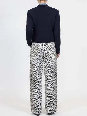 CALLAS MILANO Lori Wide Leg Pant Cheetah