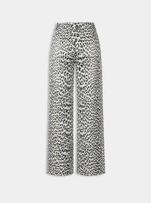 CALLAS MILANO Lori Wide Leg Pant Cheetah