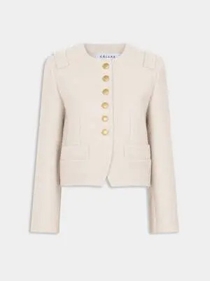 CALLAS MILANO Aubrey Cropped Jacket - Beige