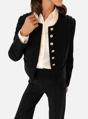 FW26 Câllas Milano Aubrey Cropped Jacket - Black