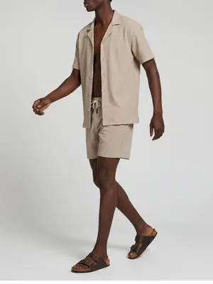 WALKER & HUNT Short Sleeve Seersucker Shirt