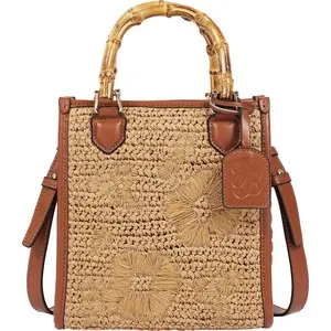 Tommy Bahama Celine Floral Embroidery Tote - Cognac