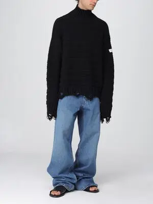 MAISON MARGIELA High Neck Distressed Knit Sweater