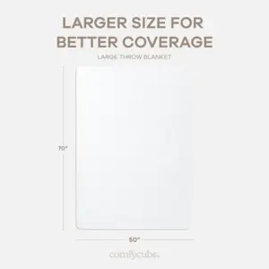 COMFY CUBS Muslin Large Throw Blanket50 X 70 Inches - White