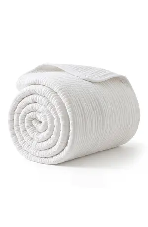 COMFY CUBS Muslin Large Throw Blanket50 X 70 Inches - White