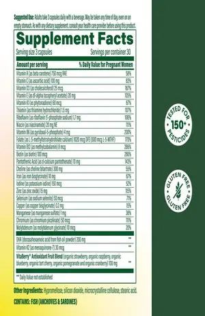 MEGAFOOD Baby And Me 2 Prenatal Multivitamin With Dha Choline And Methylfolate 90 Capsules