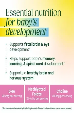 MEGAFOOD Baby And Me 2 Prenatal Multivitamin With Dha Choline And Methylfolate 90 Capsules