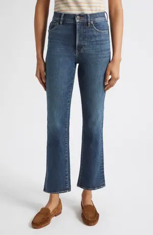 Veronica Beard Milla High Waist Ankle Slim Straight Jeans