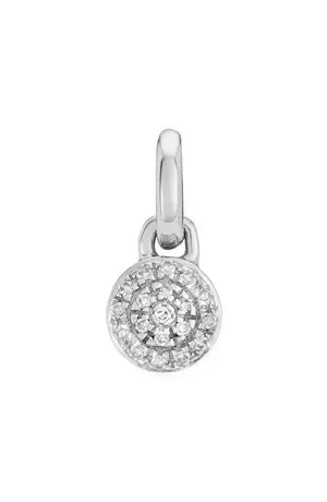 Monica Vinader Fiji Mini Diamond Button Pendant Charm