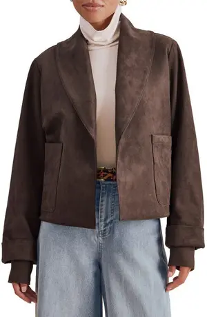 Splendid X @cellajaneblog Faux Suede Jacket