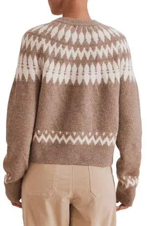 Splendid Fina Fair Isle Cardigan - Shell Pink