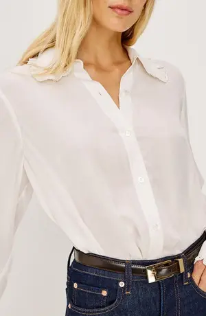 Rails Beatrix Eyelet Collar Shirt - Ivory