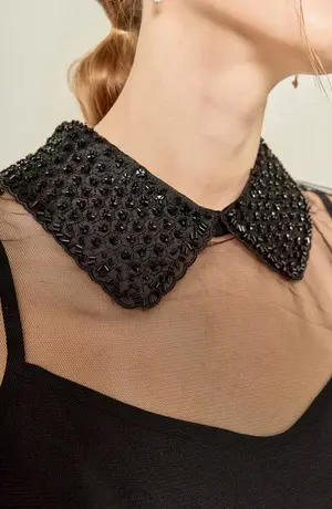 English Factory See Through Beaded Top