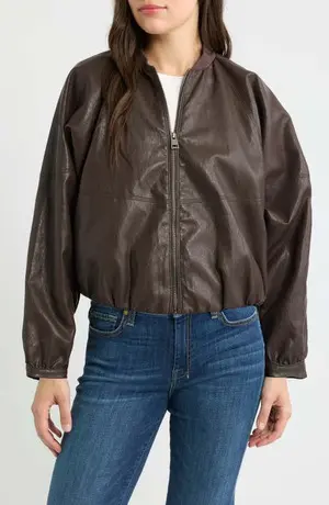 CITY BLUES Faux Leather Jacket