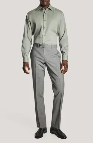 JACK VICTOR Flannelite Cotton Long Sleeve Sport Shirt