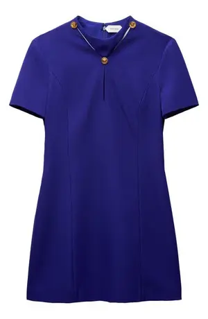 Versace Wool Grain De Poudre Minidress