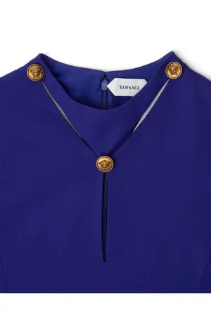Versace Wool Grain De Poudre Minidress