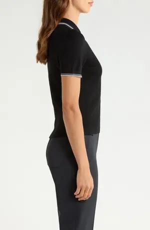 G/fore Elevated Short Sleeve Sweater Polo - Onyx