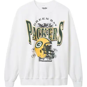 Junk Food Green Bay Packers Graphic Sweatshirt - White